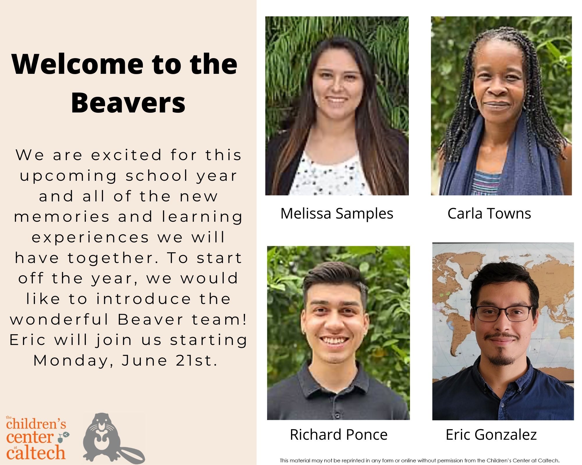 Beavers Photo Reflection Pages | Children's Center at Caltech